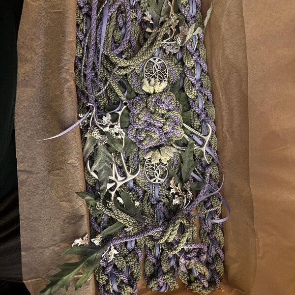 Handfasting Cord - Bloom: Thistle - Bespoke Artisan Wedding Hand-tying ...