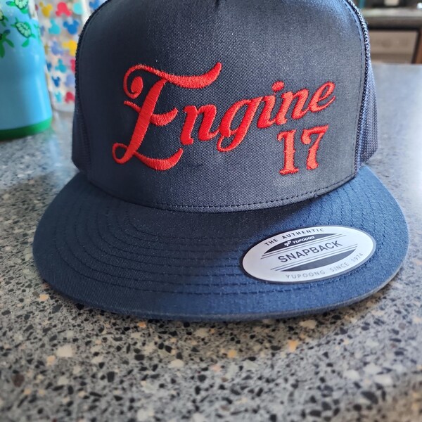 Custom Fire Station Cap 3D Puff Embroidered Firefighter - Any Color ...