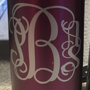4 Letter Monogram Decal, Monogram Car Decal, Four Letter Monogram ...