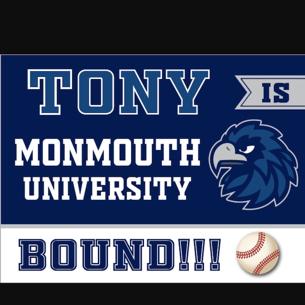 Personalized College Yard Sign, College Bound Sign, Custom University ...