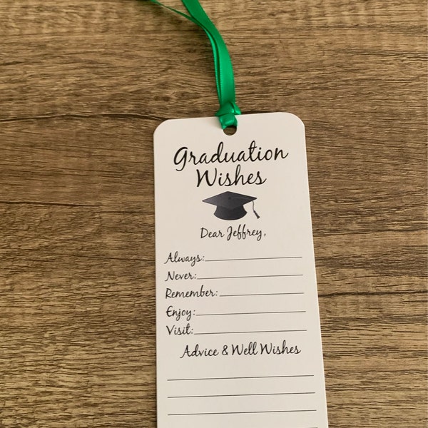 Set of 8 Graduation Party Wishing Tree Tags / Wishes for the Graduate ...