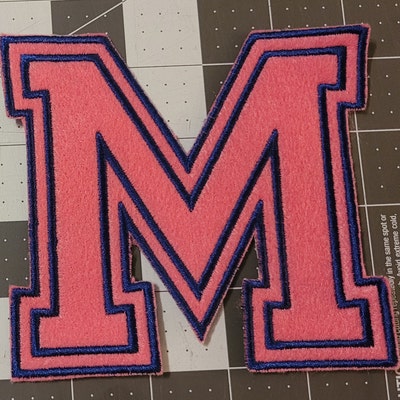 Double Applique Varsity style 2 Machine Embroidery Font Monogram ...