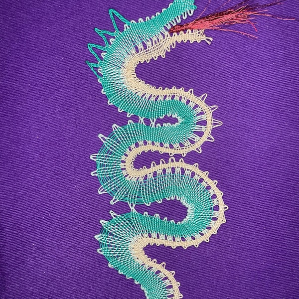 Bobbin Lace DRAGON Pattern, Pdf Lace Patterns to Print at Home, Diy ...
