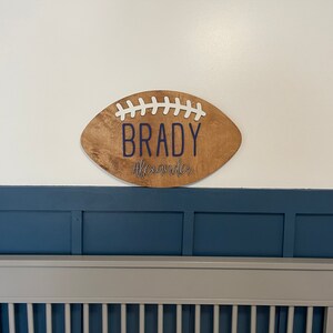 Football Name Sign 18-36 Diameter Round Sign Child - Etsy