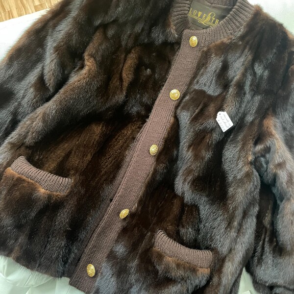 4 Pelt Brown MINK Scarf Scarves Collar Boa Stole Stoll, Real MINK Full ...