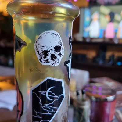 Mini Skull Stickers Goth Art Spooky Season Dark Horror Art Journal ...