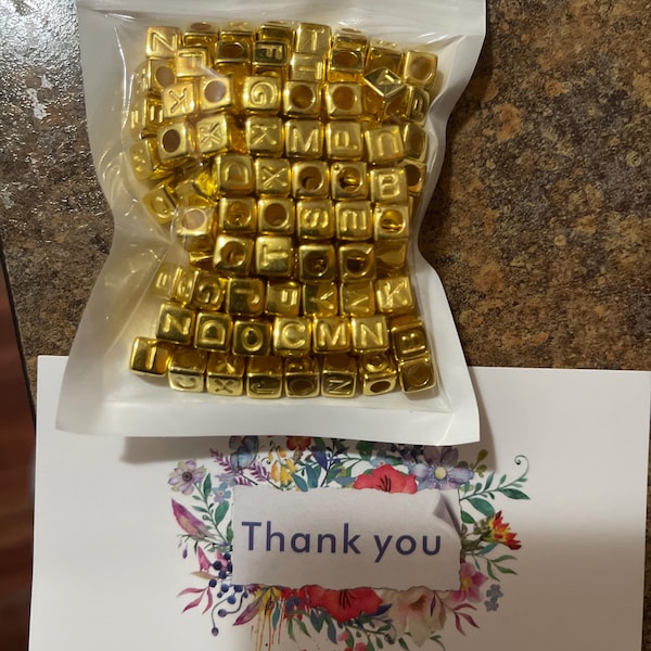 100pcs White Letter Beads, Bright Acrylic ABC Letter Name Bead Kit ...