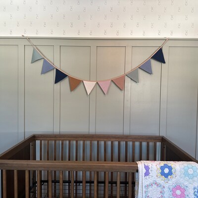 Rainbow Colorful Pennant Bunting String Garland, Pastel Pink Yellow ...