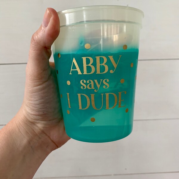 Color Changing Bachelorette Party Cups, Custom Stadium Cups, Plastic ...