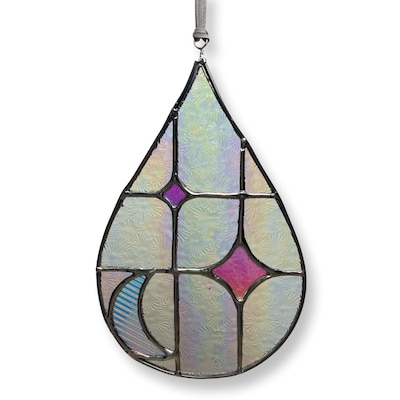 Celestial Moon Drop Stained Glass Pattern, Stained Glass Patterns ...