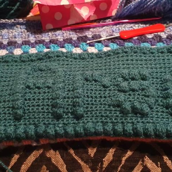 Crochet Pattern//swear Blanket British//bobble Stitch//graph and ...