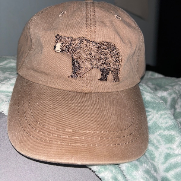 BROWN BEAR Hat - One Embroidered Men Women Wildlife Baseball Cap Price ...