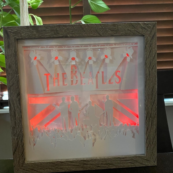 The Beatles Lightbox, the Beatles Shadowbox, Beatles Decoration ...