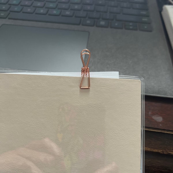 Rose Gold Copper Fish Clips Binder Clips Alligator Clip Small, Medium ...