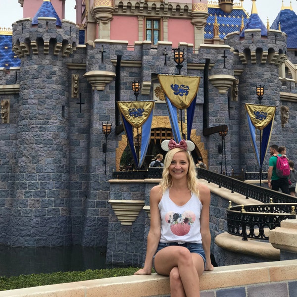 Disney Tank Top, Disney Tank Top for Women, Rose Gold Disney Tank Top ...