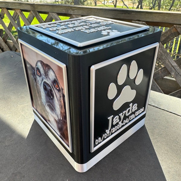 Personalized Pet Urn, Custom Pawprint Urn, Dog Urn, Cat Urn, Memorial ...