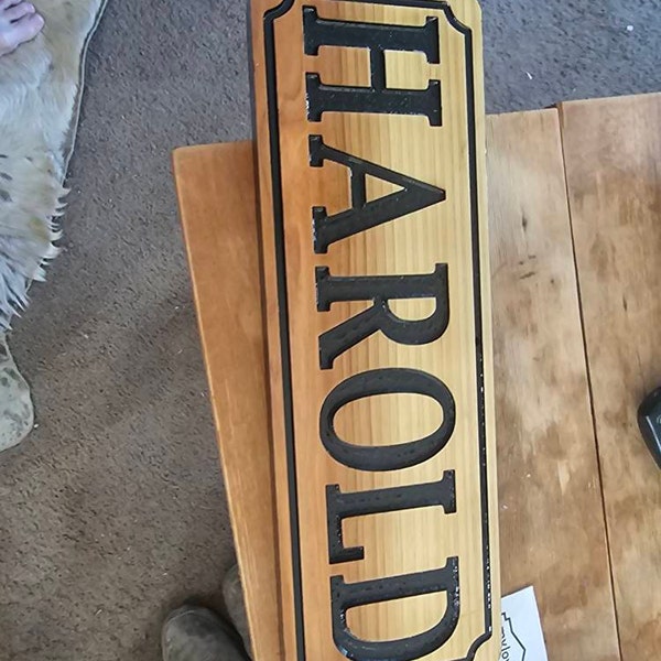 Custom Personalized Family Last Name Cedar Wood Sign With Carved in ...
