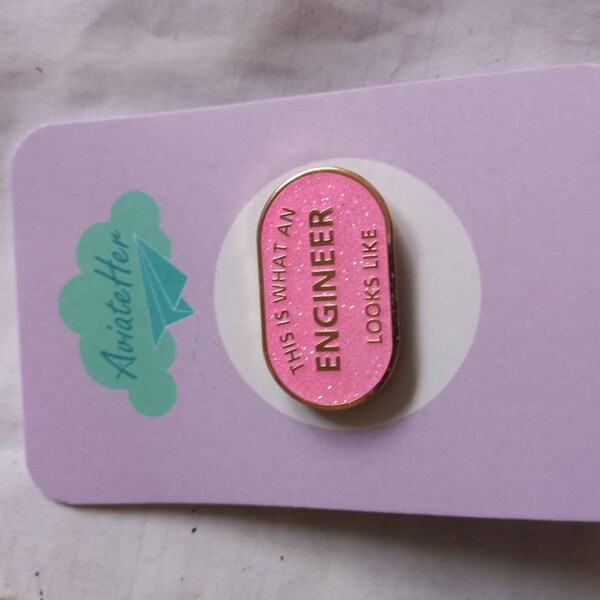 This is What an Engineer Looks Like Enamel Pin Badge - Purple & Gold - Etsy