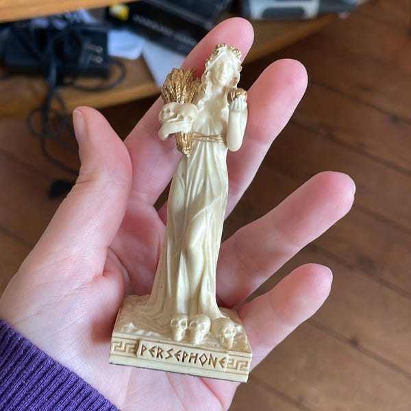 Vintage Persephone Mini Statue - Small Hand-painted Ancient Greek ...