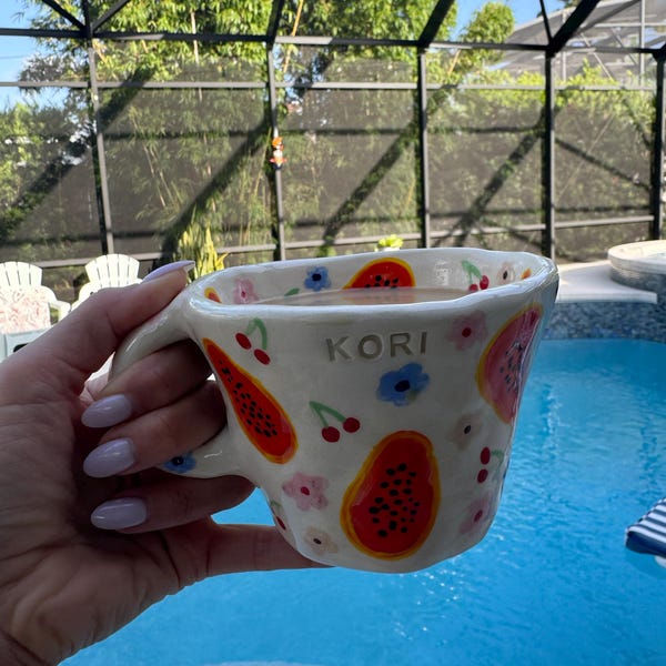 PREORDER: Custom Ceramic Pottery Handmade Mug-cute Aesthetic Mug-mugs ...