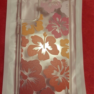 Clear Summer Phone Case With Pink Hibiscus Cute Cool Phone Case for ...
