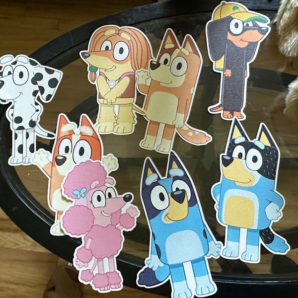 Bluey Textured Peel and Stick Floor Decals • Set of 8 • Birthday ...