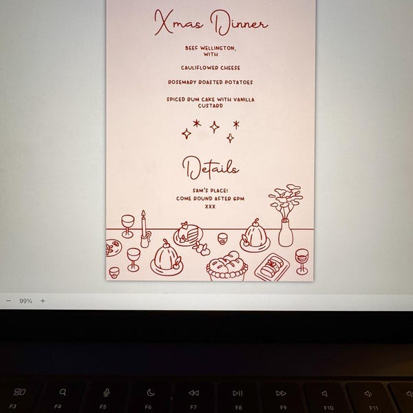 Christmas Dinner Party Invitation Template, Roast Dinner Party Invite ...