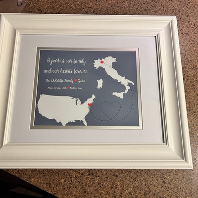 Exchange Student Map Port Washington New York USA - Etsy