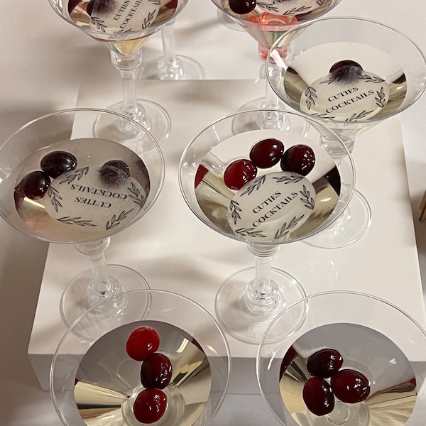 50 Edible Toppers - Customizable Cocktail Garnishes - Cocktail ...