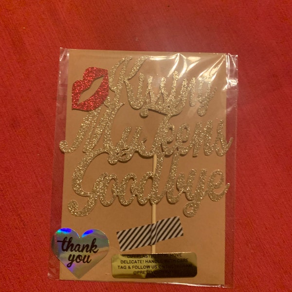Glitter "kissing My Teens Goodbye" Topper 20 Cake Topper, Big 20 , 20th ...