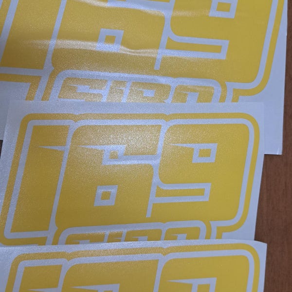 3 X Custom Racing Numbers - Vinyl Stickers Decals - Race Motorcycle ...