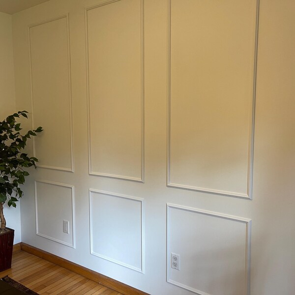 Wall Molding Package Ready to Assemble Wall Paneling Kit Pre-cut ...