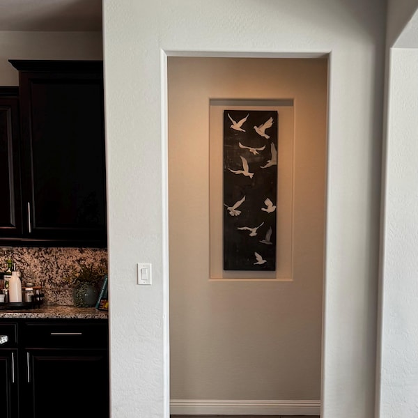 Vintage Spring Meadow Forest Landscape Wall Art, Long Horizontal ...