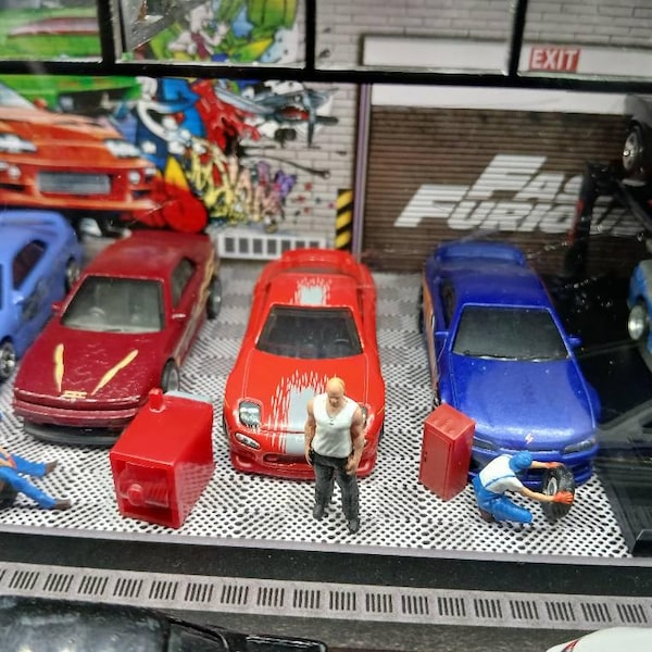 1/64 Model Cars Diorama Model Diecast - Car Wash Station! - 3D Printed ...