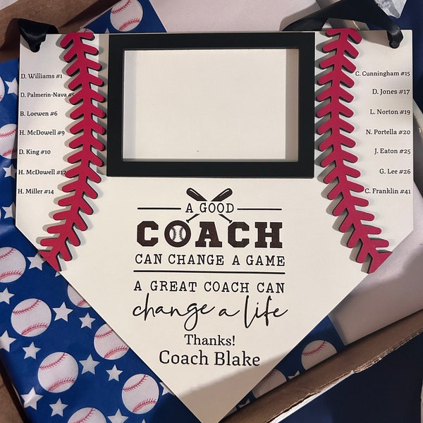 Baseball Theme Hanging Sign 4x6 Photo Frame End of Season Gift for ...