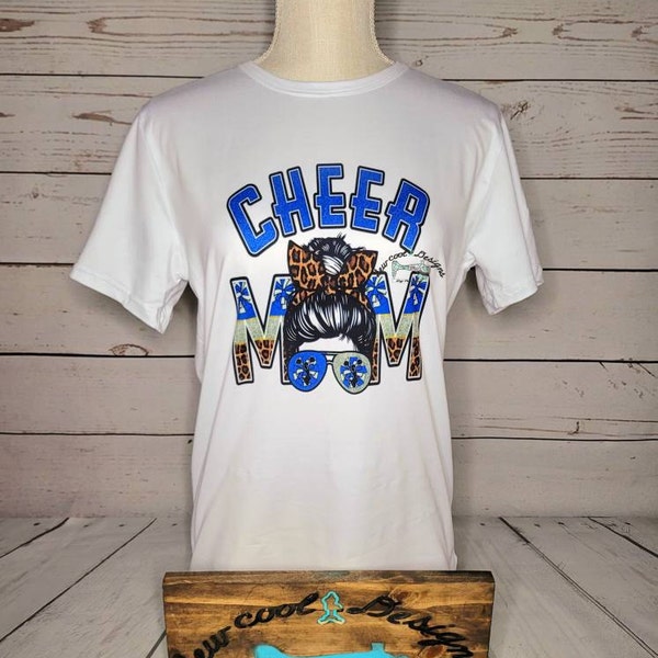 Cheer Mom PNG, Royal Blue and White/silver Team Colors, Cheer ...