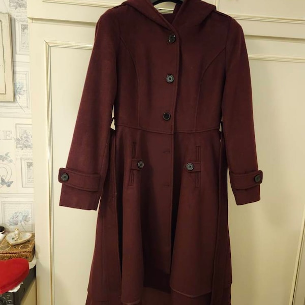 Elegant Red Swing Dress, Midi Dress, Long Sleeve Dress, Spring Evening ...