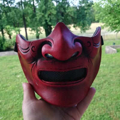 Half Cover Knight Samurai Mask, Airsoft Mask, Halloween Costume Cosplay ...
