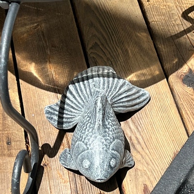 Nishikigoi Koi Fish Concrete Statue Home or Garden, Cement Statue, Lawn ...