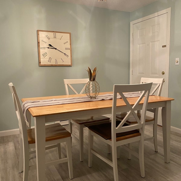 Square Clock. Kitchen Clock. Upcycled Recycled Repurposed. Square Wall ...