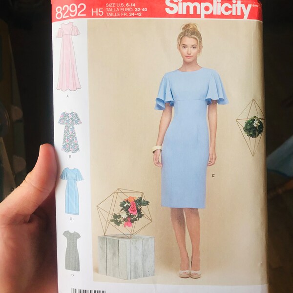 Misses'/miss Petite Sheath, Flutter Sleeve, Evening Dresses ...