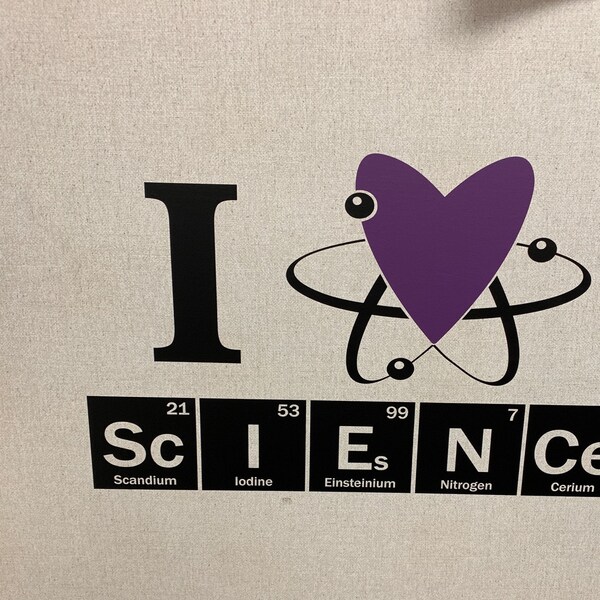 I Heart Science Wall Decal, Two Color Design, for Science Classroom ...