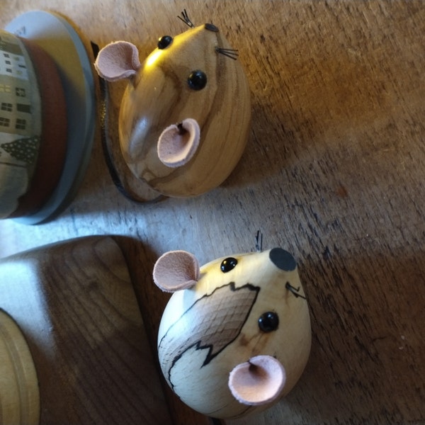 Wood Turned Mice, Fridge Magnets, House Warming Gift - Etsy