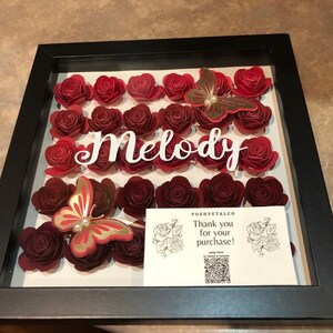 Personalize Rose Shadow Box - Etsy