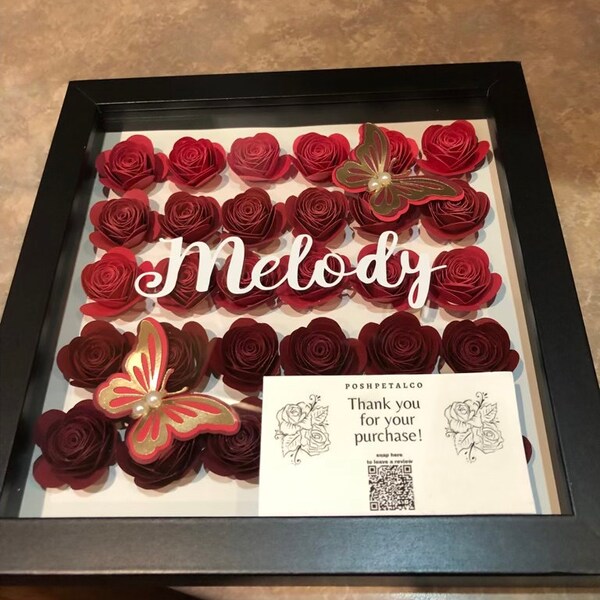 Personalize Rose Shadow Box - Etsy