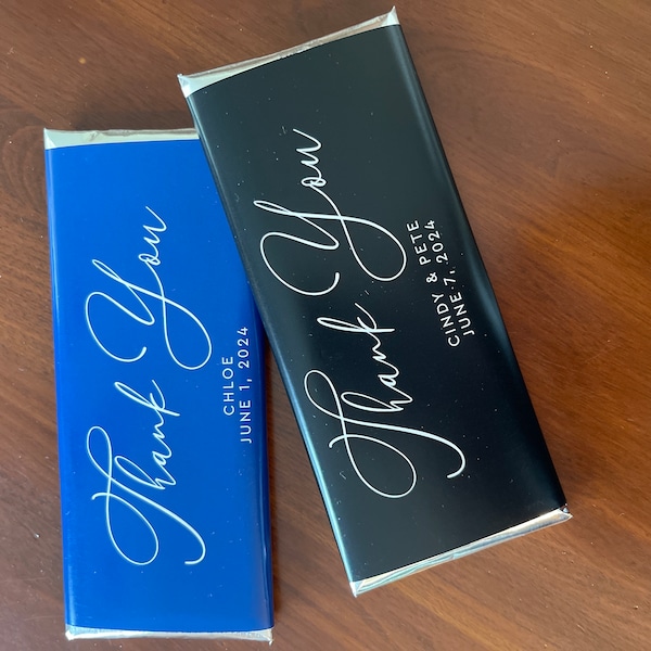 BULK Wedding Candy Bar WRAPPER ONLY - Thank You Wedding Favor - Candy ...