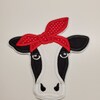 Cow Face, Cow Head, Cow With Bandanna, Farm Cow Applique, Little Cow ...
