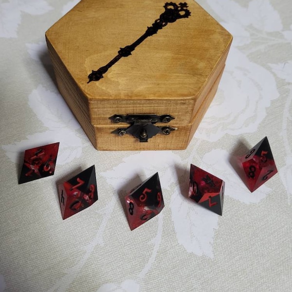 5d10 VAMPIRE BLOOD Dice | Handmade Resin Single or Set Made in Italy ...