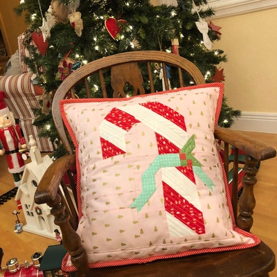 Candy Cane Christmas Quilt Block PDF Pattern Includes Instructions for ...