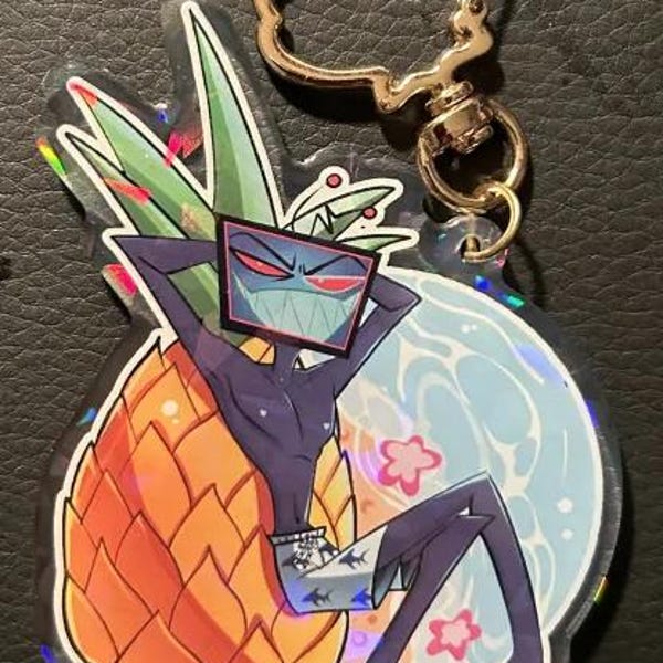 Hazbin Hotel Summer Keychain Vox Alastor and Lucifer - Etsy